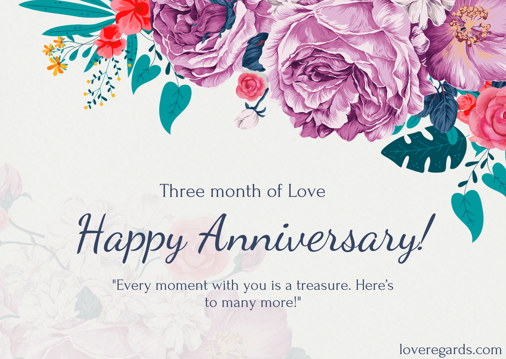 Happy three months anniversary: Heartfelt Wishes, Quotes